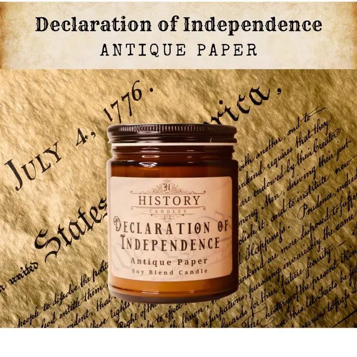 History Candle - Declaration of Independence 7.5oz – Route 30 Cigars